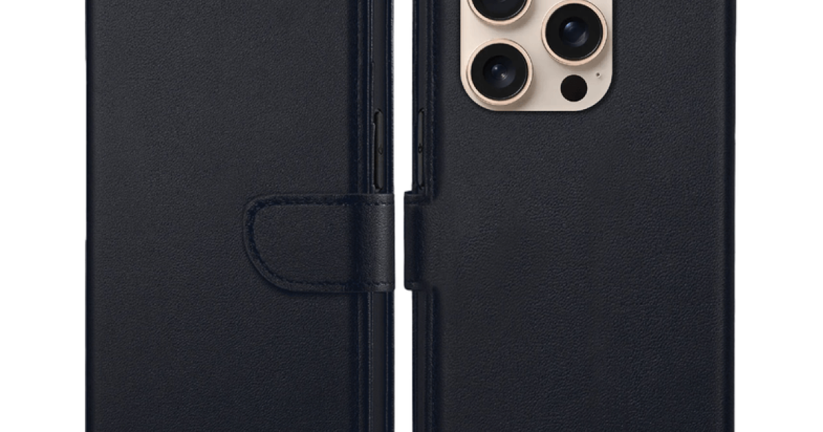 Preklopna maskica za iPhone 16 Pro Max - Crna